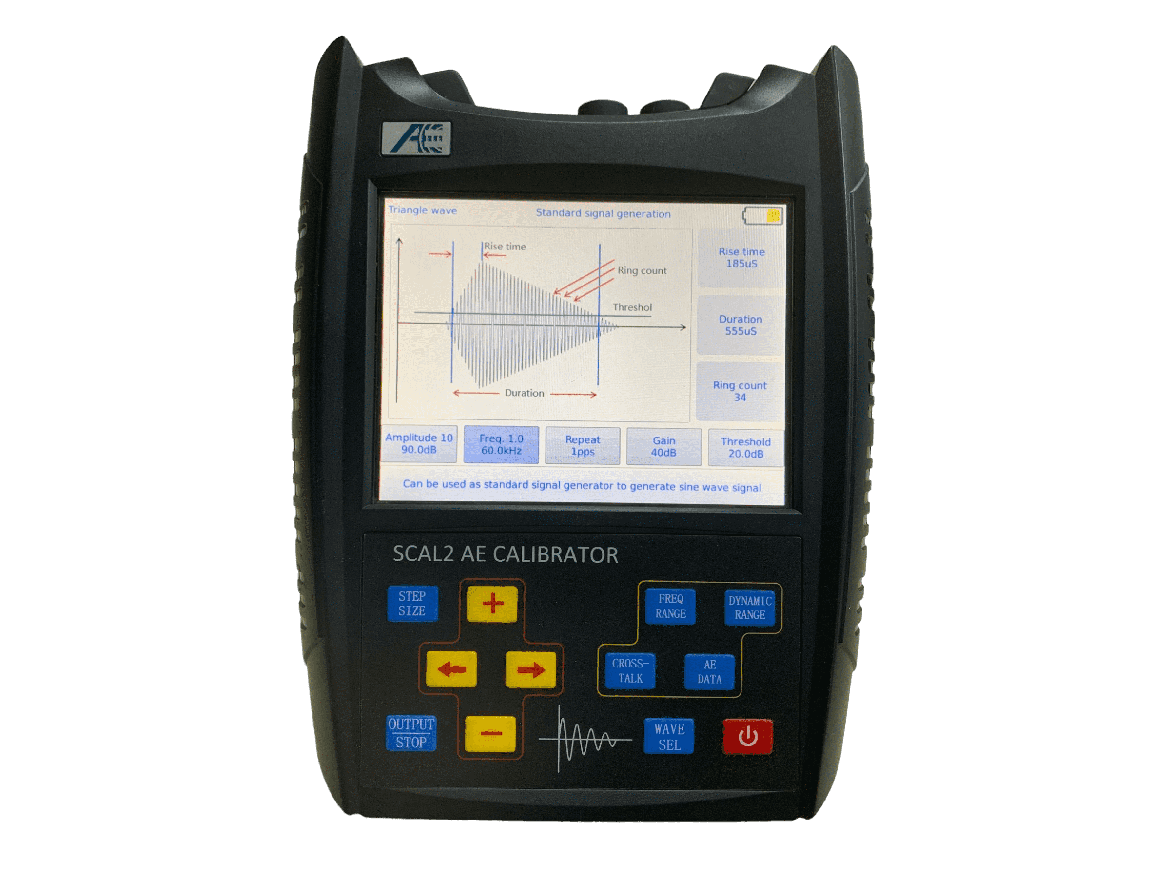 Acoustic emission calibrator for AE detection equipment