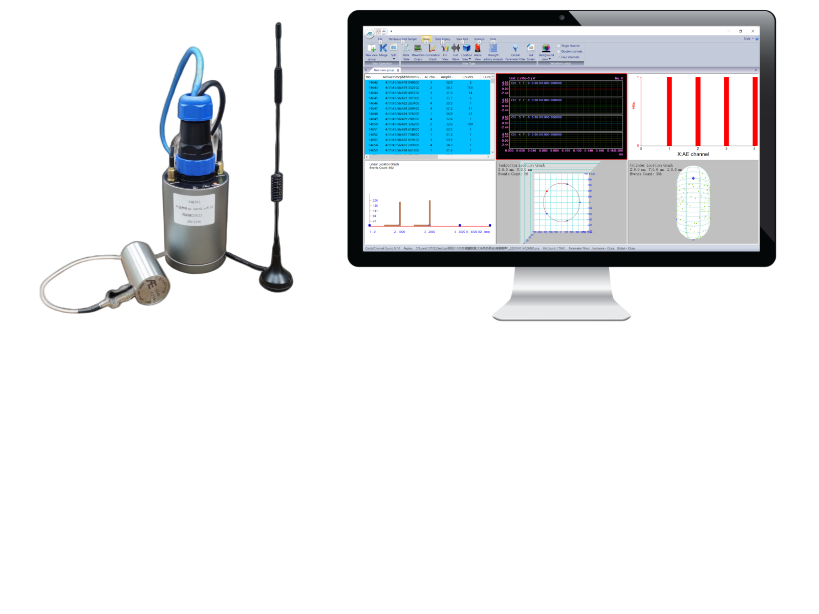 RAEM1 Acoustic Wave (Acoustic Emission) Detection System